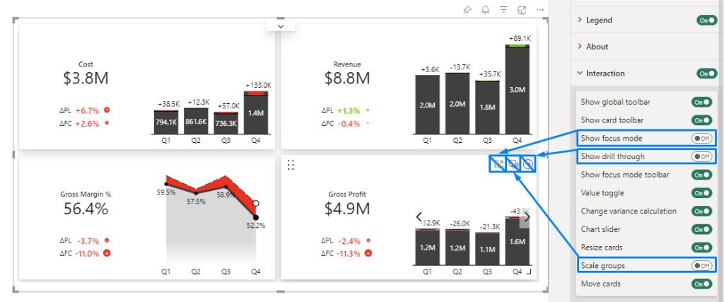 Interaction settings | Zebra BI Knowledge Base