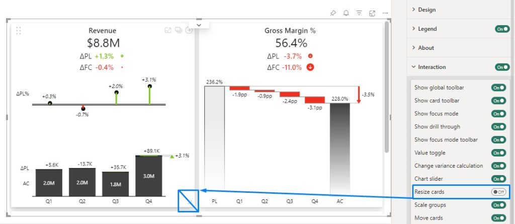 Interaction settings | Zebra BI Knowledge Base