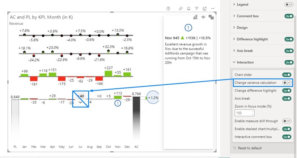 Interaction settings | Zebra BI Knowledge Base