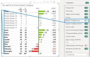 Interaction settings | Zebra BI Knowledge Base
