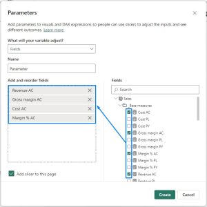 Field parameters | Zebra BI Knowledge Base